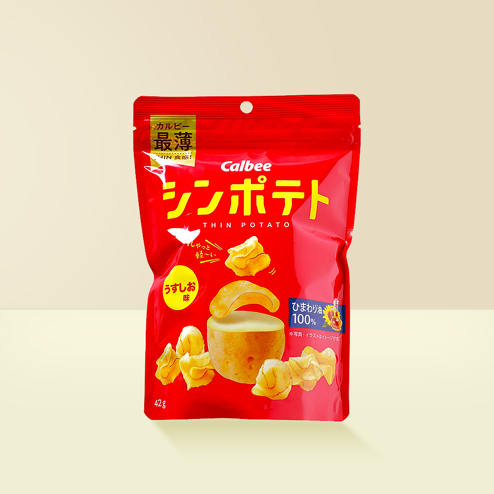 CALBEE 卡乐比Thin 薄切轻脆清爽薯片_CALBEE 卡乐比休闲零食薯条膨化_豌豆公主