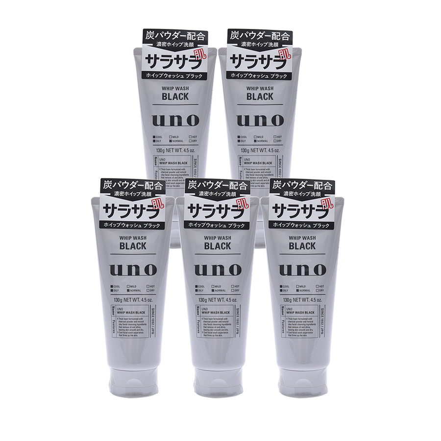 UNO吾诺 新款黑炭清爽洗面奶 控油清爽型 130g× 5支装_UNO吾诺 新款黑炭清爽洗面奶 控油清爽型 130g× 5支装男士护理男士洁面_豌豆公主